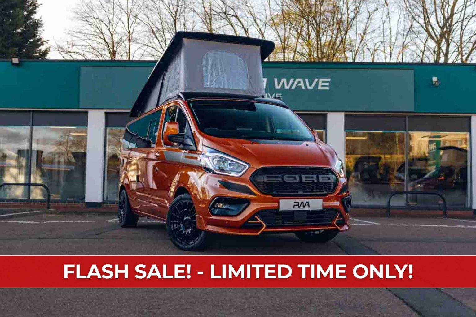 Ford Transit Custom Campervan Orange - Platinum Wave
